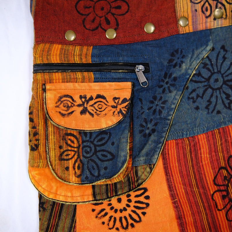 Short Patch Mini Skirt with Popper Button – karmanepalcrafts