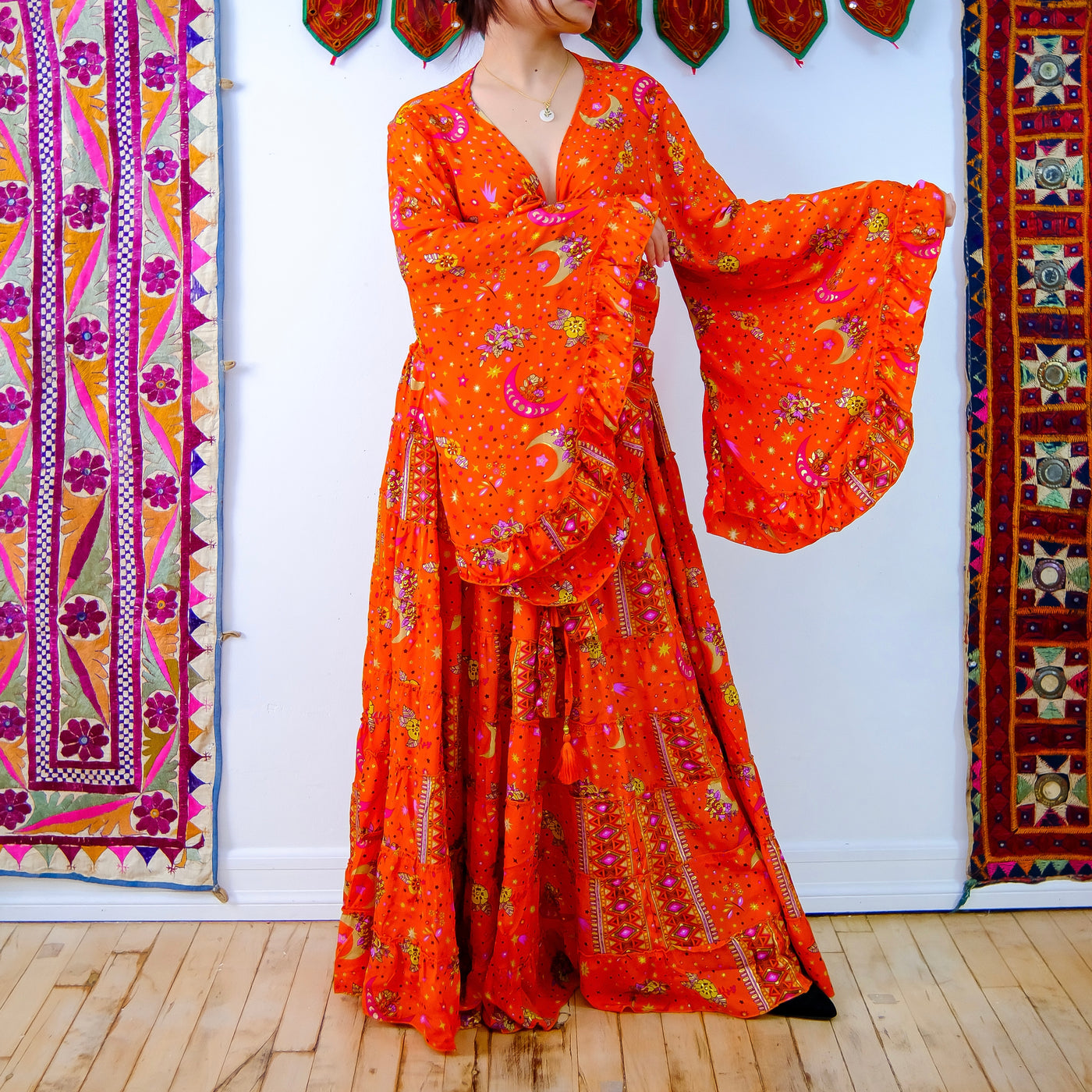 Stevie Inspired Flowy Tiered Skirt With Ruffle Top – karmanepalcrafts