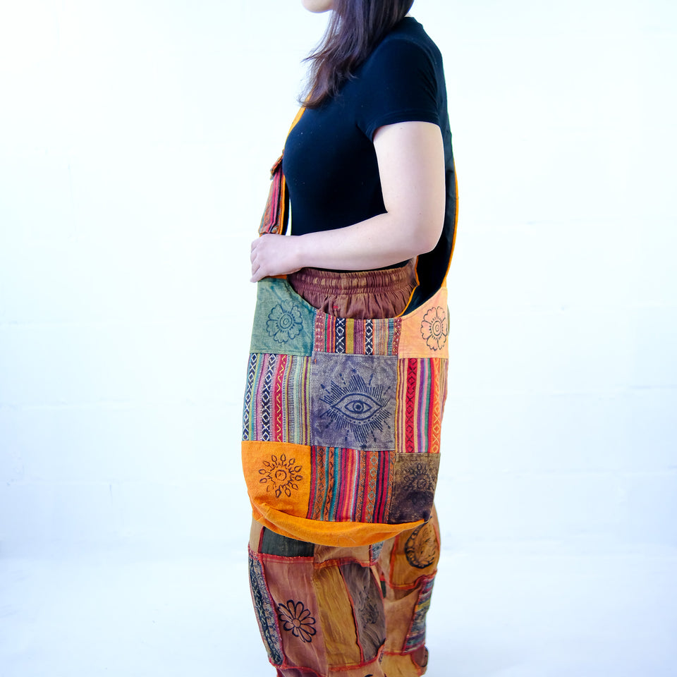 Patchwork Cotton Messenger Bag – karmanepalcrafts