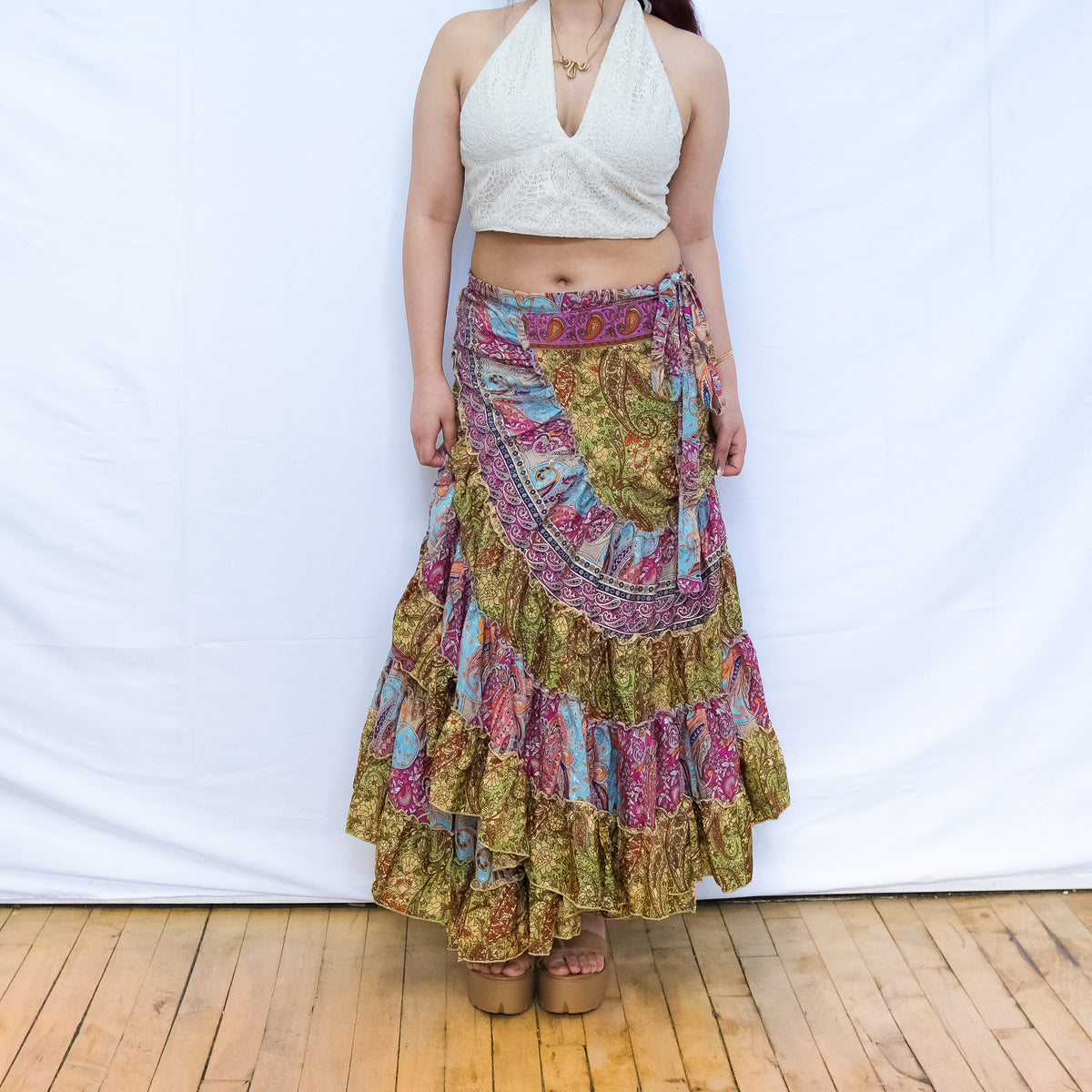 Flowy Wrap Skirt with Ruffles – karmanepalcrafts