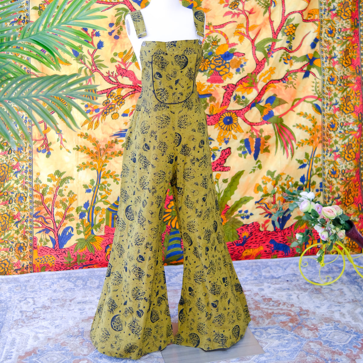 Magical Celestial/Mushroom Bell Bottom Jumpsuit – karmanepalcrafts