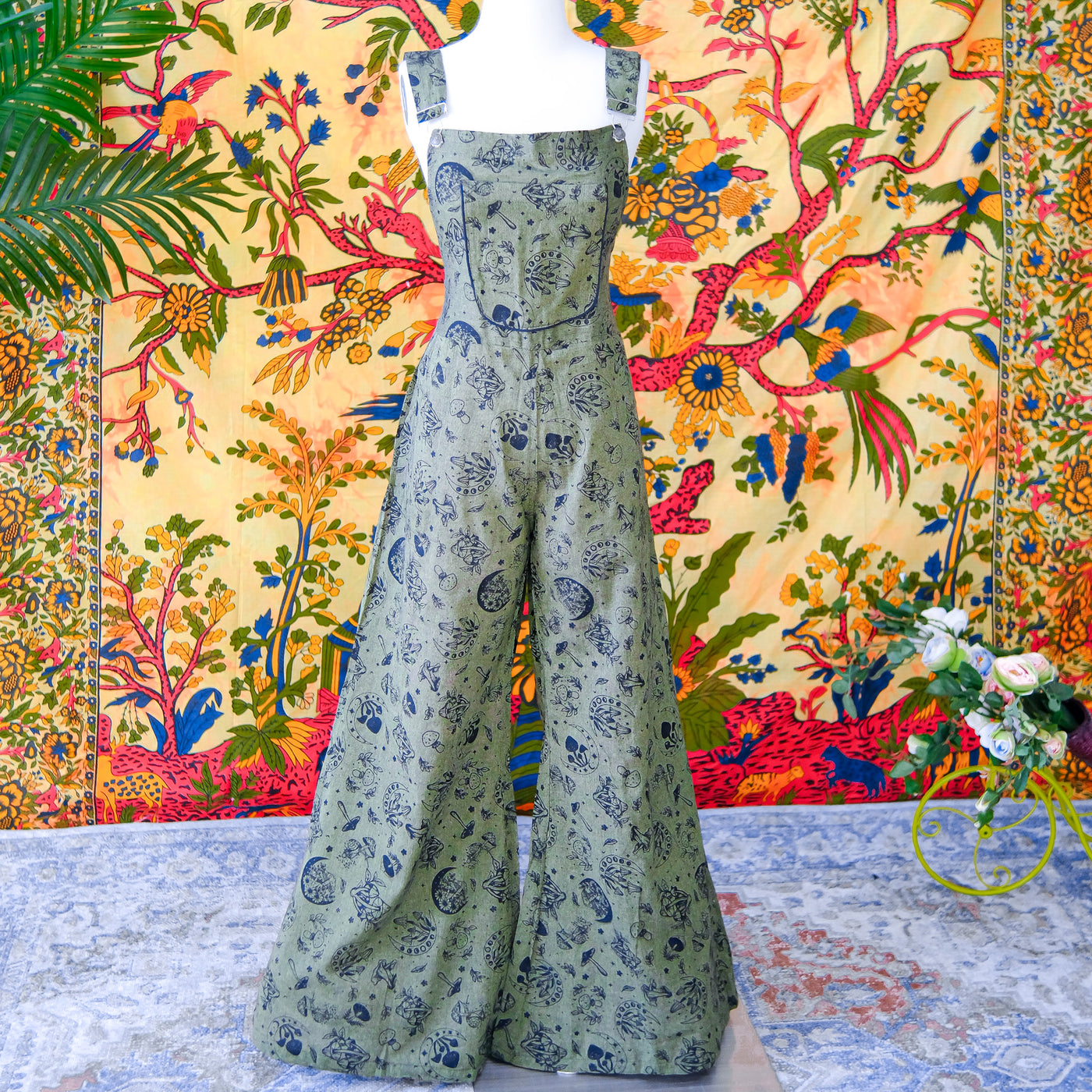 Magical Celestial/Mushroom Bell Bottom Jumpsuit – karmanepalcrafts