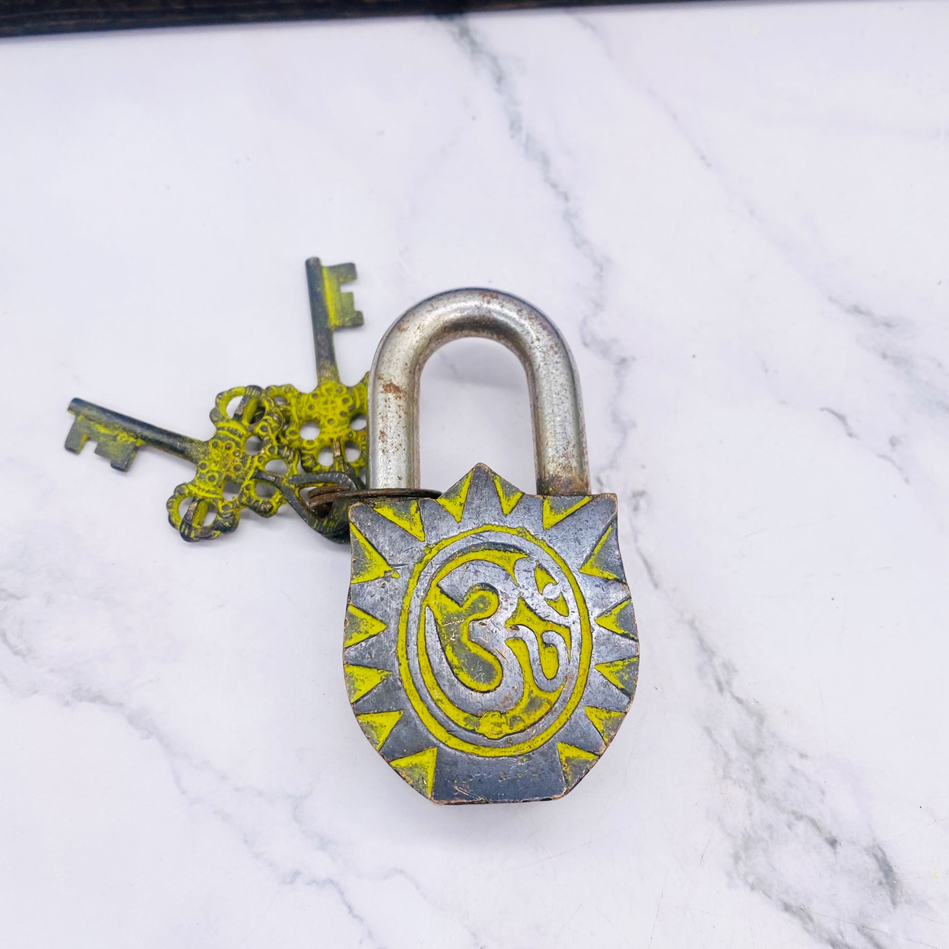 Handmade Brass Shiva Door Lock with Two Keys from Nepal, Door Lock, Vi ...