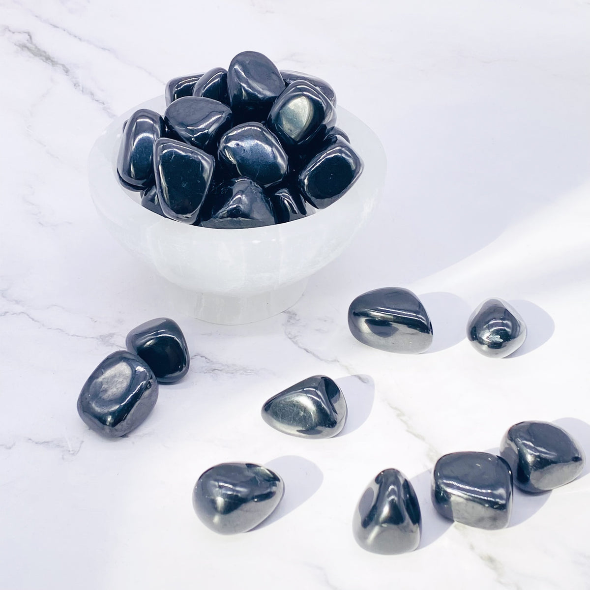 Shungite Tumblestone, Polished Shungite, EMF Protection, Pocket Stone ...